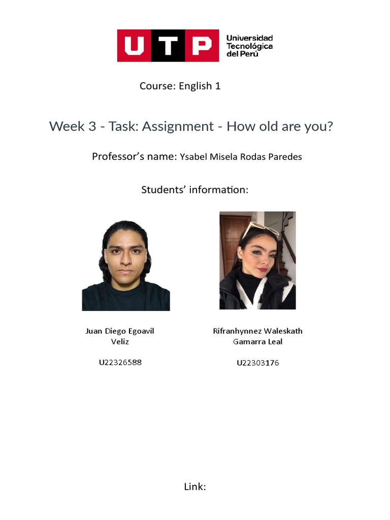 Week 3 - Task Assignment - How Old Are You | PDF