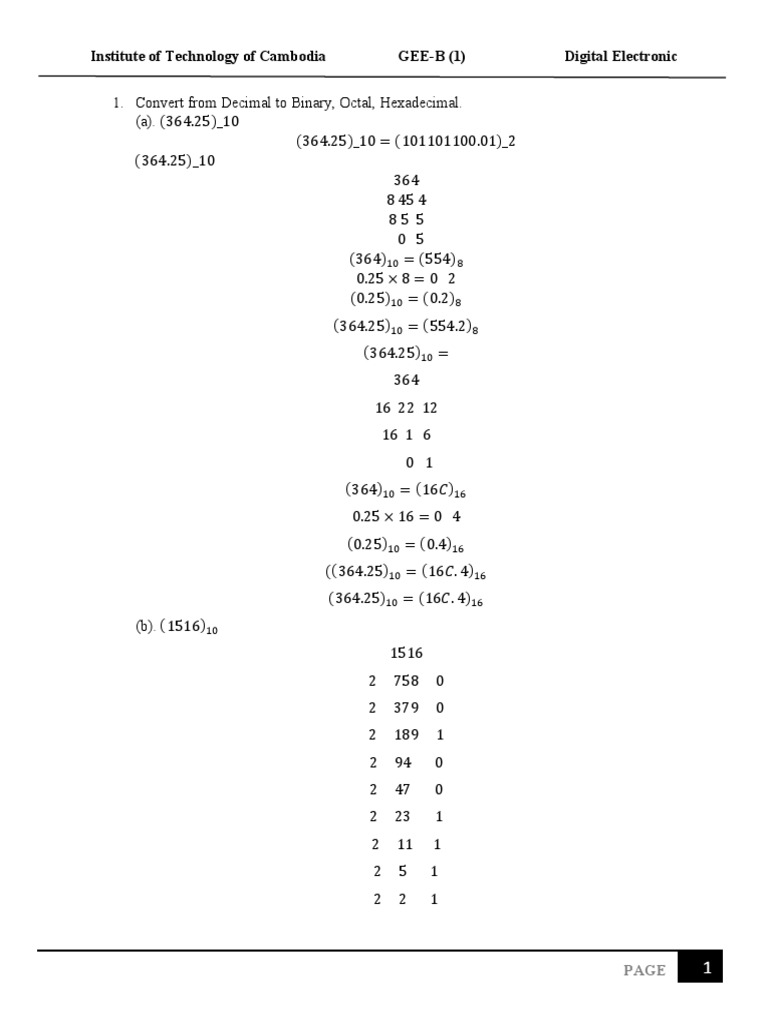 Convert From Decimal To Binary | PDF | Theory Of Computation | Computer Science