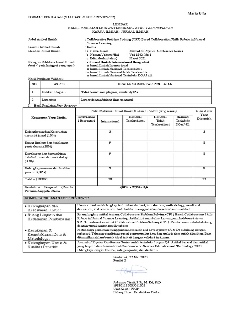 Review Maria Ulfah - 3 | PDF