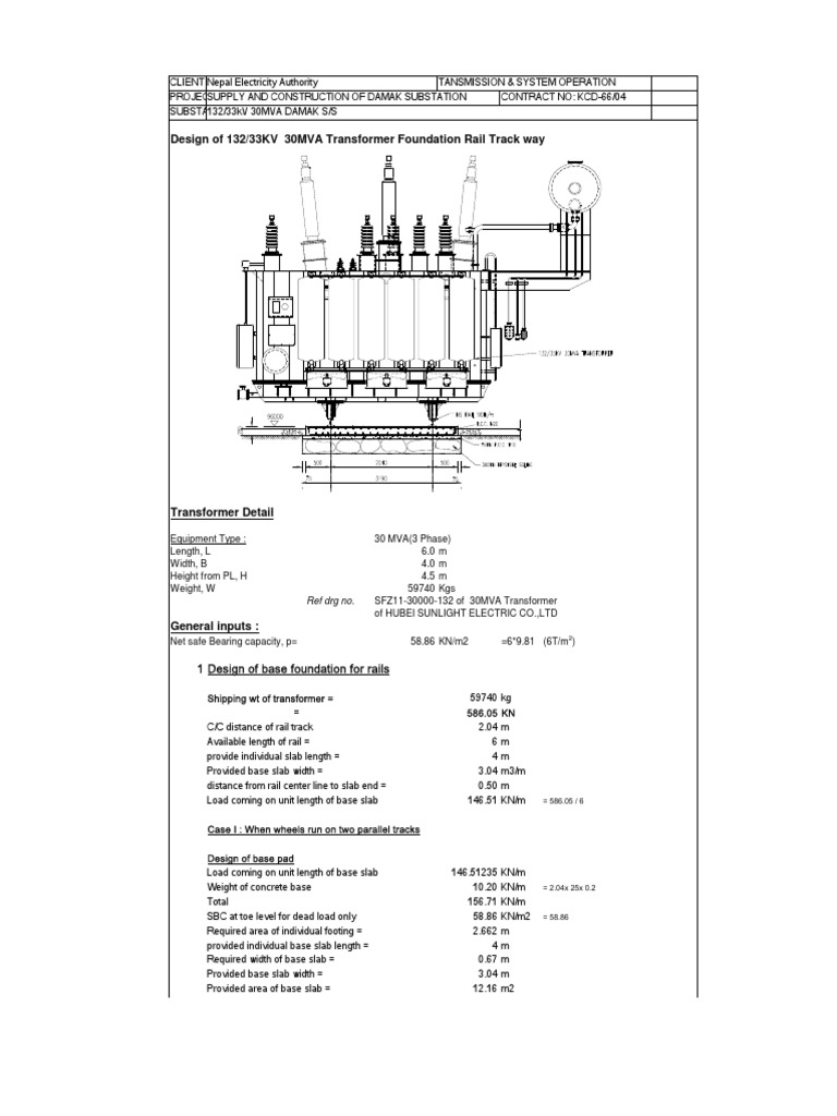 Design Of-30-Mva Tra-Damak Ss Rail Track | PDF