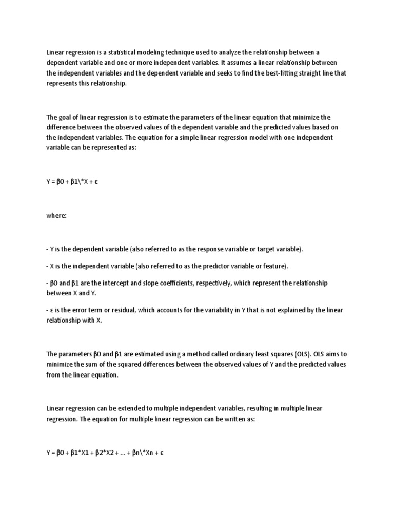 Linear regression-WPS Office | PDF | Teaching Methods & Materials