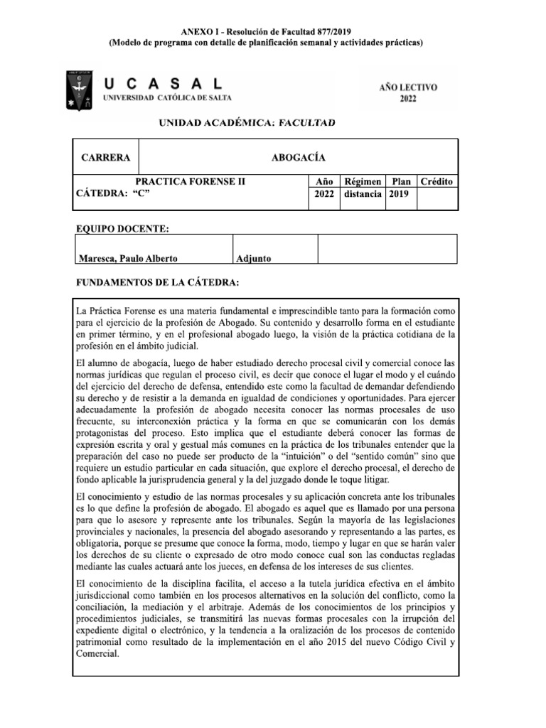 Programa de La Materia | PDF