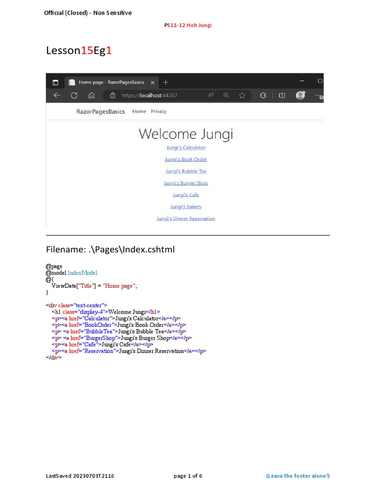 Lesson15 - Examples (PS11-12 Hoh Jungi) | PDF