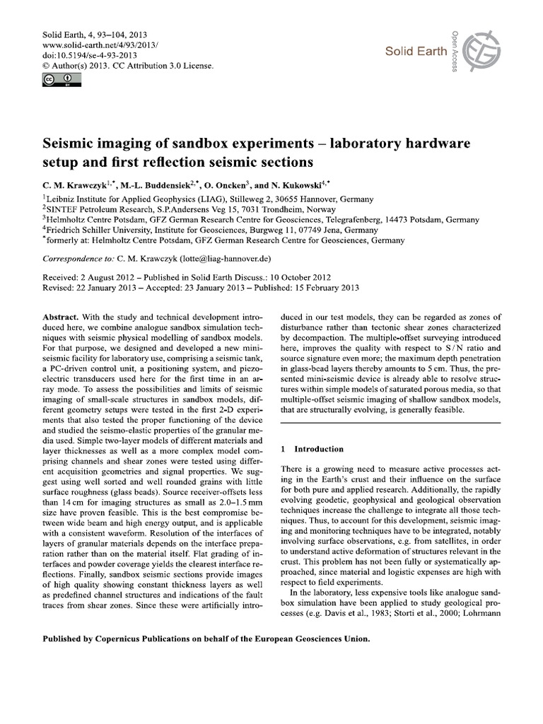 Sandbox Seismic | PDF