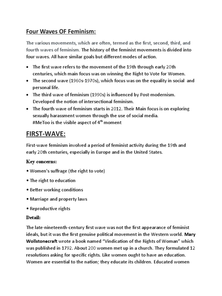 Feminism Wave 3rd Semister | PDF | Gender Studies | Feminism