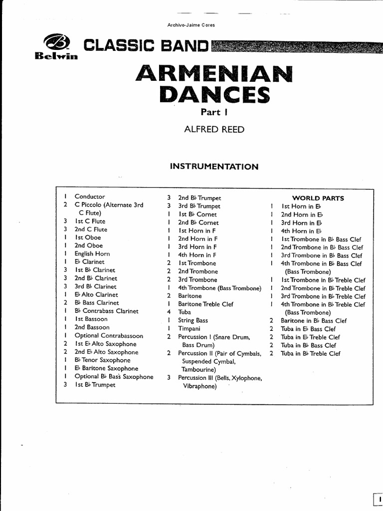 Armenian Dances Part I (Concert Alfred Reed) | PDF