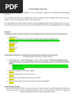 The Hobbit Guided Reading Questions Booklet | PDF | Bilbo Baggins | The ...
