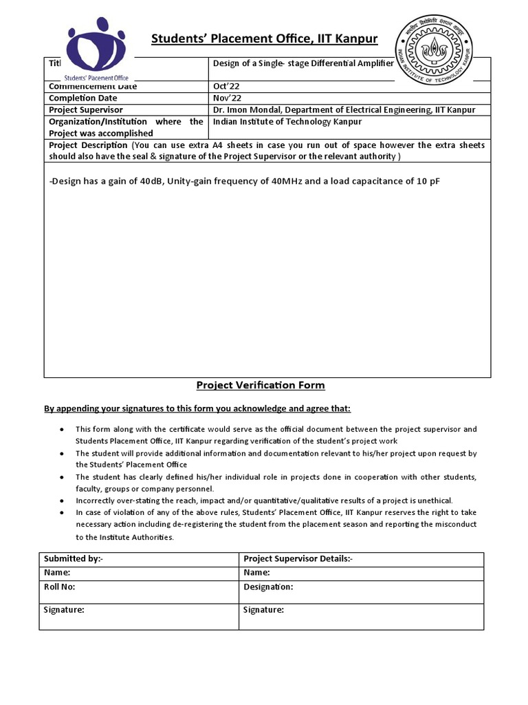 Students' Placement Office, IIT Kanpur | PDF