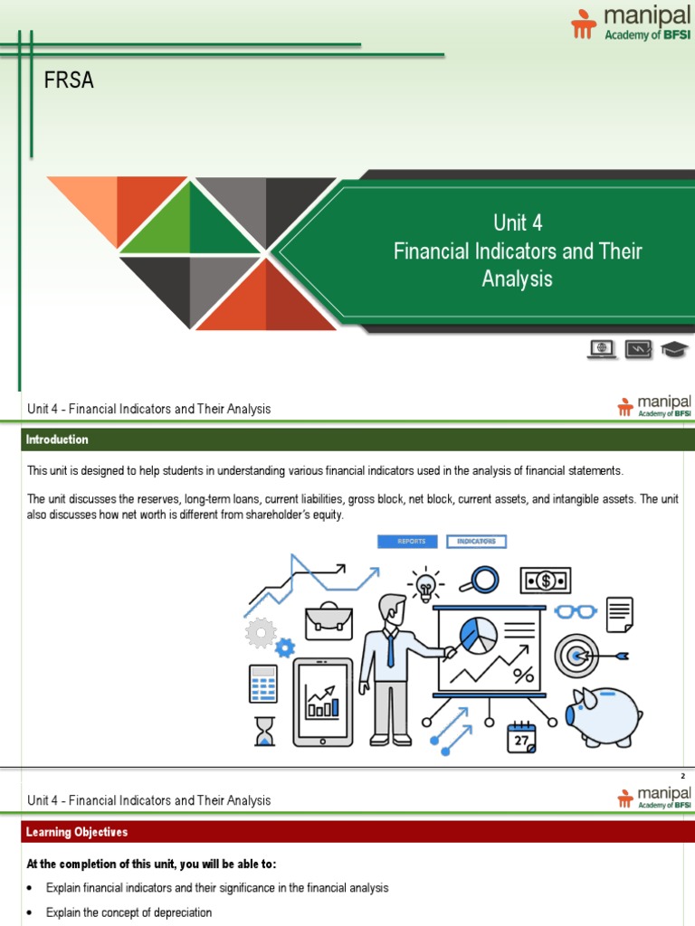 FRSA - Unit 4 - Financial Indicators and Their Analysis | PDF