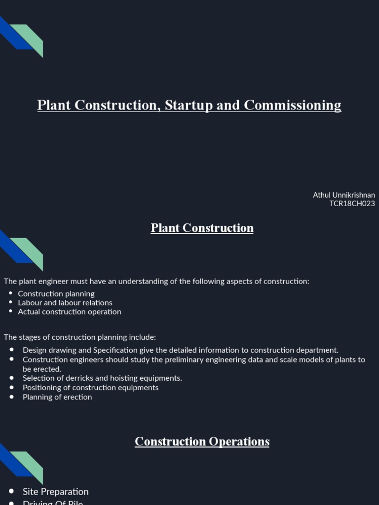 Plant Construction and Commissioning Guide | PDF | Water | Instrumentation