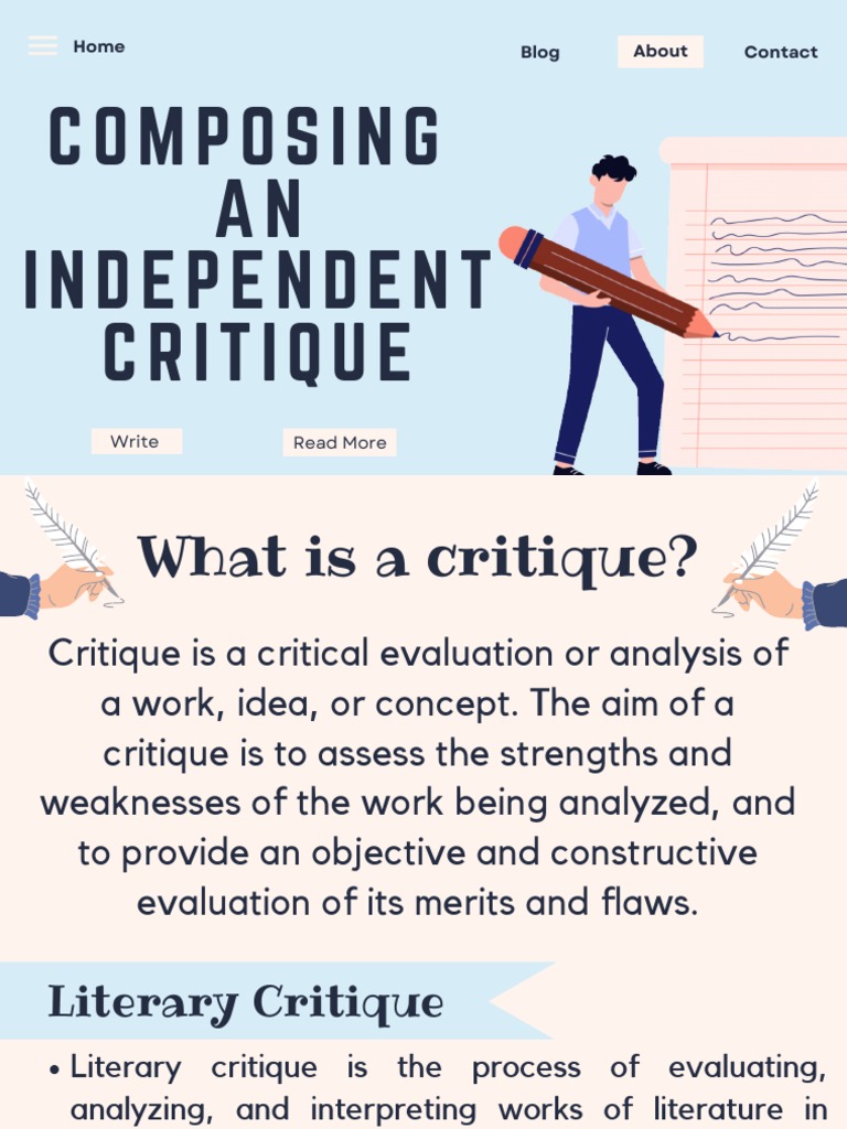 Composing An Independent Critique | PDF