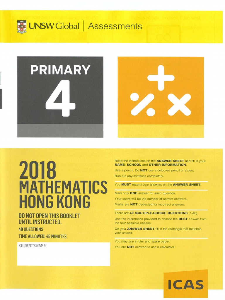 2018 Math Eng P4 | PDF