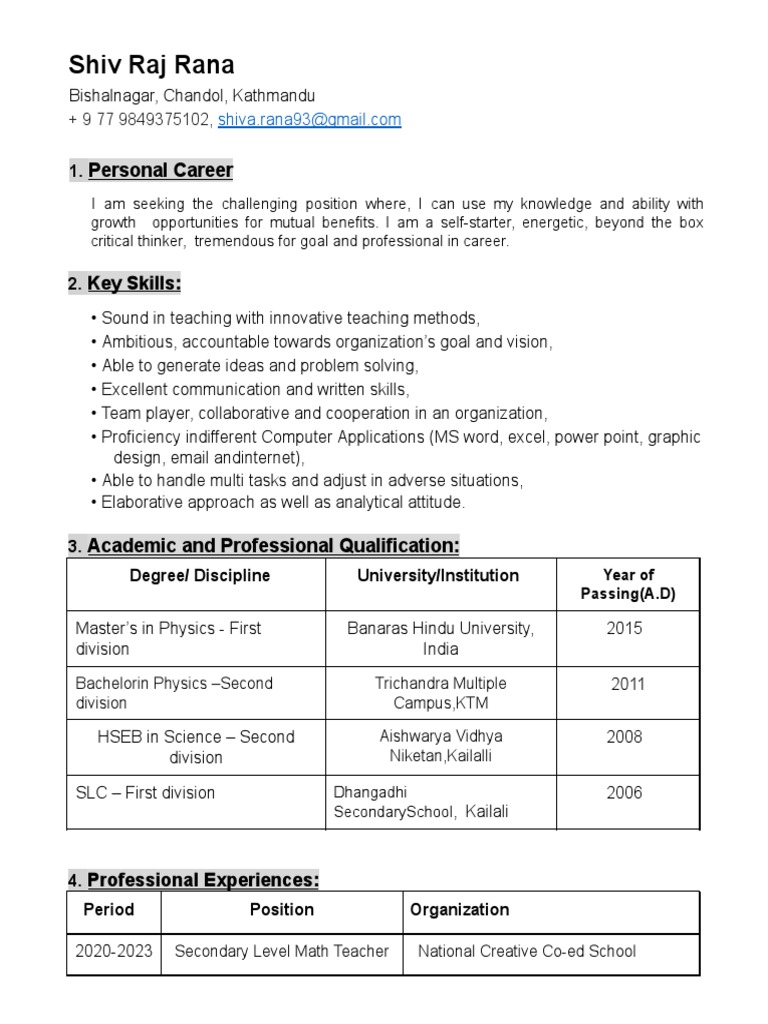 Shiv Raj-Converted - Latest | PDF | Career & Growth | Computers