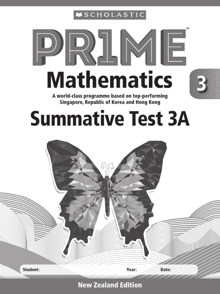 PR1ME Summative Tests NZ 3A Test 3 | Download Free PDF | Mathematics
