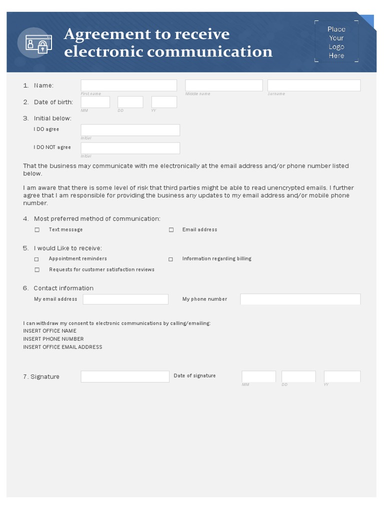 Electronic Communication Consent Form | PDF
