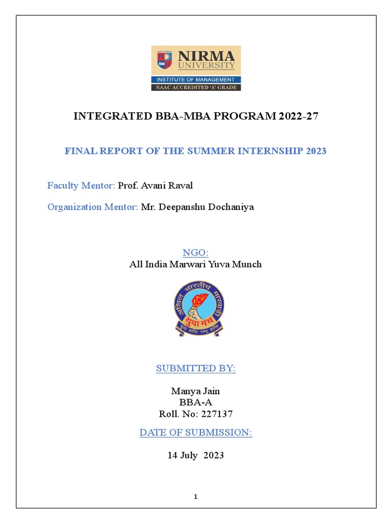 Final Report-1 | PDF | Non Governmental Organization | Collaboration
