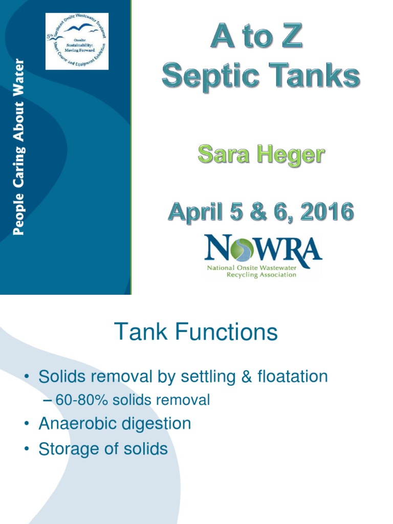 Septic Tank Overview Function, Design, and Construction | PDF | Septic ...