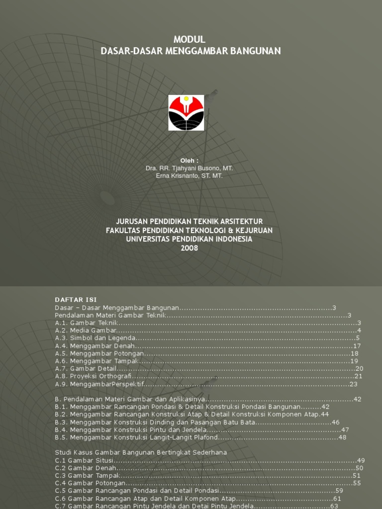 Modul Dasar Dasar Menggambar Bangunan | PDF