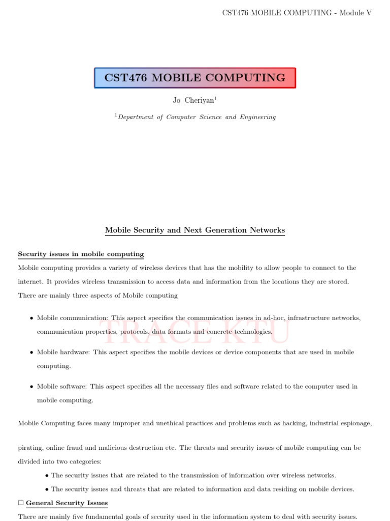 Cst476 Mobile Computing 5 | PDF