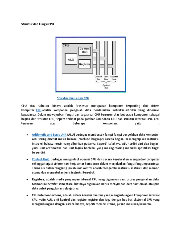 3 03 22 Struktur Dan Fungsi CPU | PDF