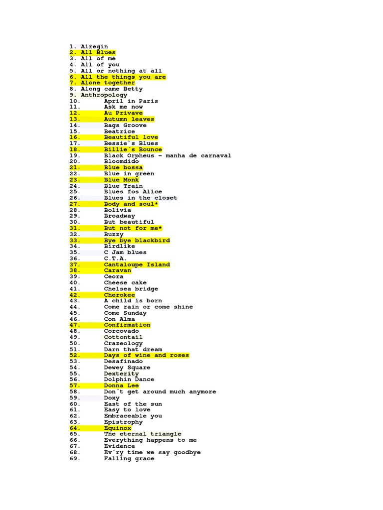 Standards (1) Perico Sambeat | PDF