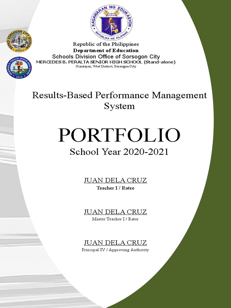 Sample RPMS-PPST Portfolio Template | PDF