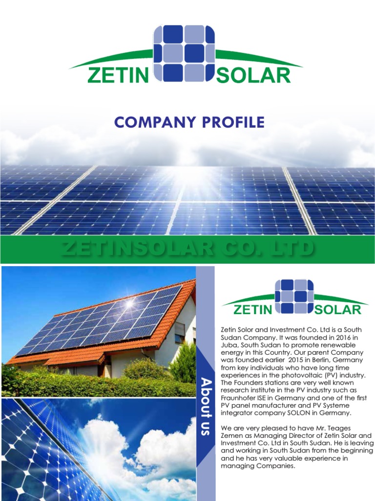 Zetin Solar Company Profile | PDF