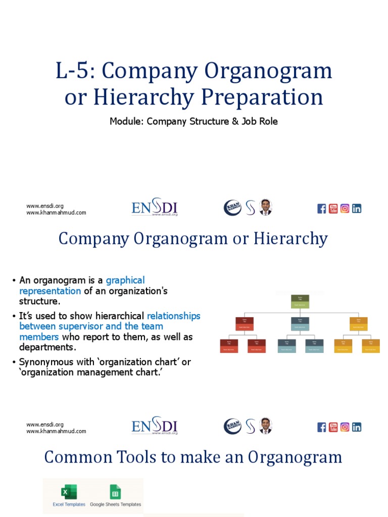L-5 Company Organogram or Hierarchy Preparation | PDF | Hierarchy ...