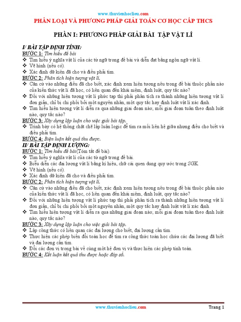 BD HSG Ly 9 Phan Co Hoc | PDF