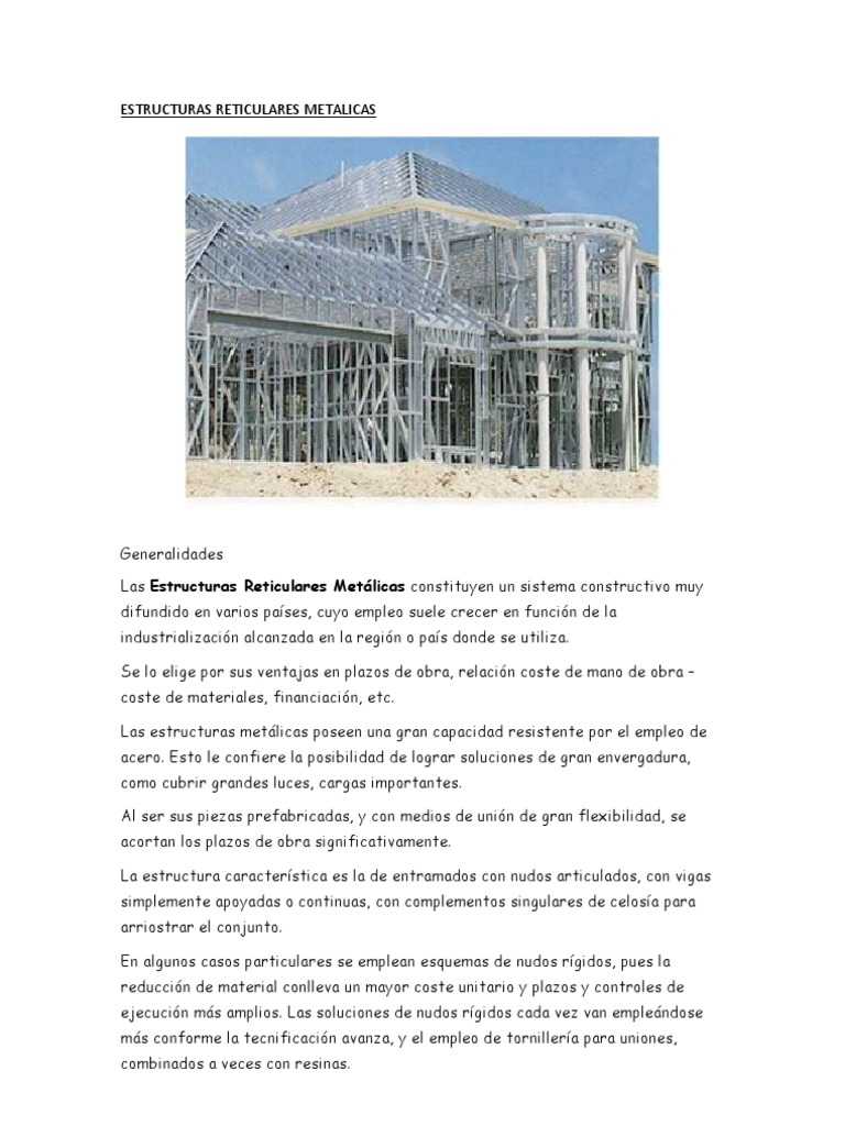 Estructuras Reticulares Metálicas | PDF | Hormigón | Epoxy