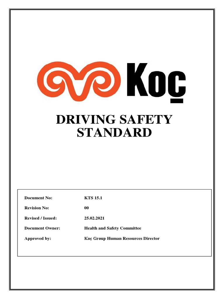 KTS 15.1 Driving Safety Standard | PDF