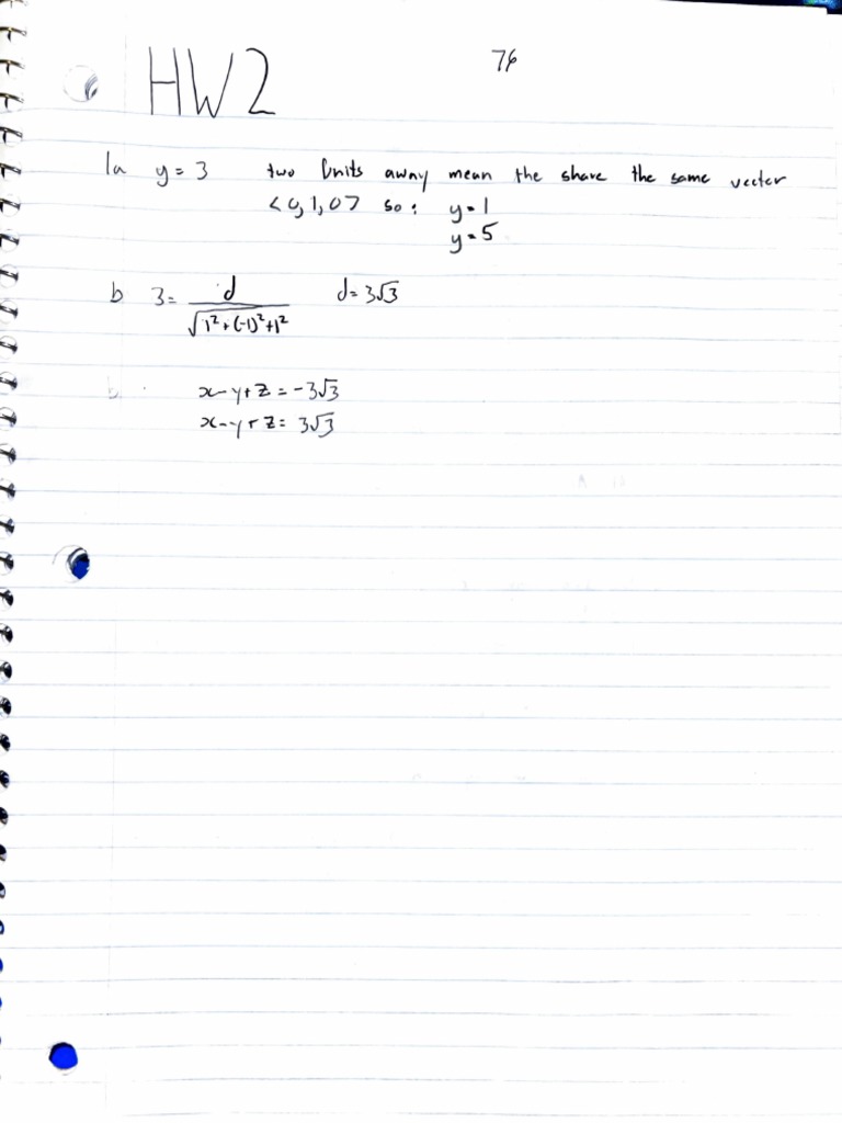 Math 116 Vector Intercepts | PDF