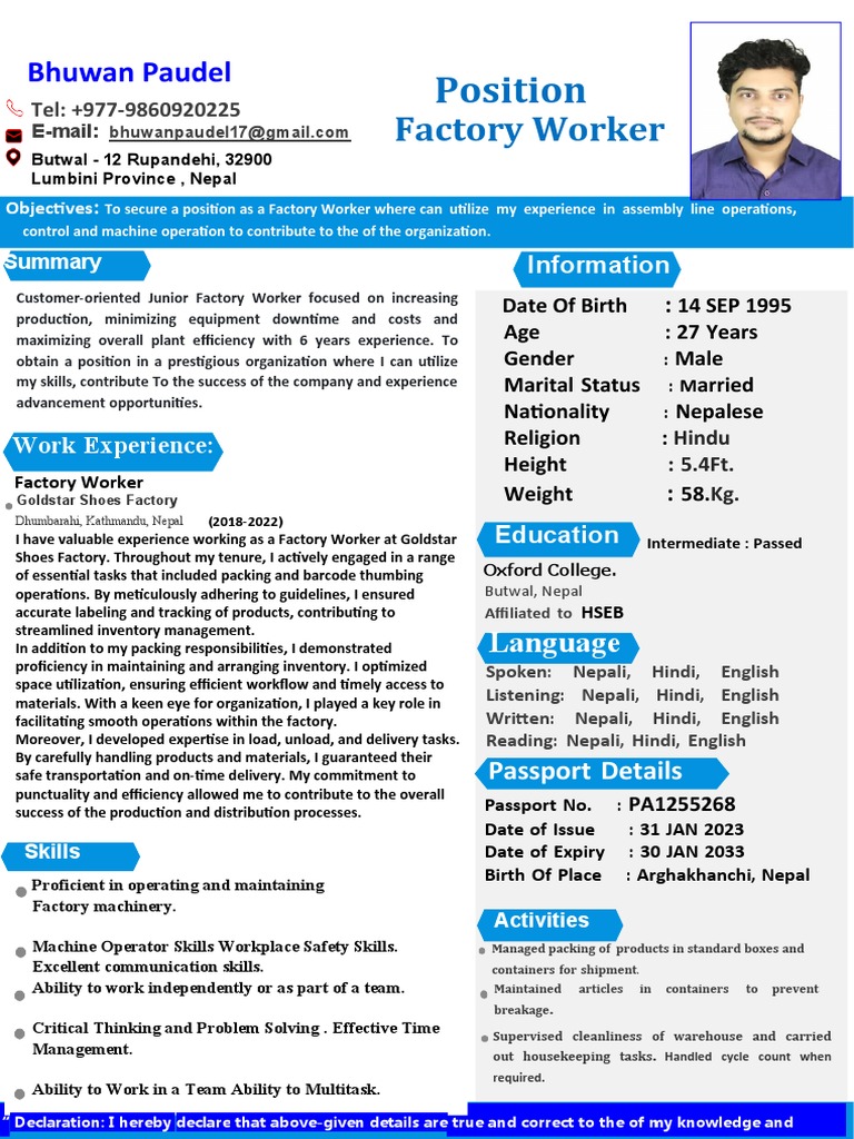 Bhuwan-Paudel-CV Word | PDF | Nepal