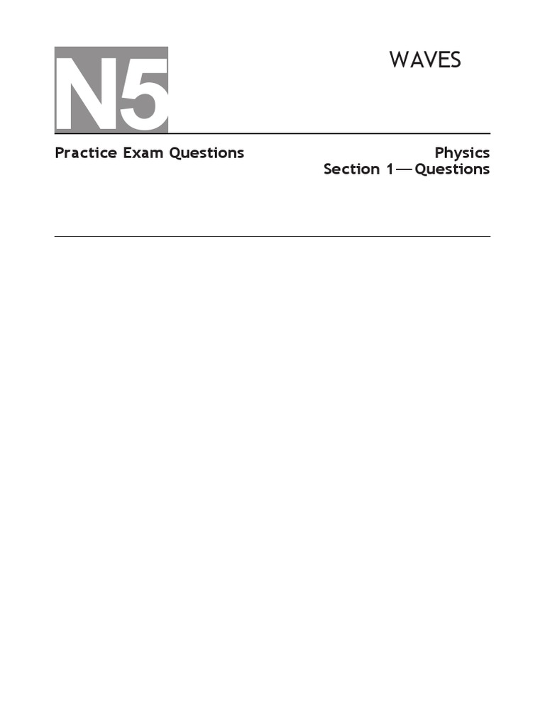 Exam Practice Questions WAVES | Download Free PDF | Ultraviolet | Waves