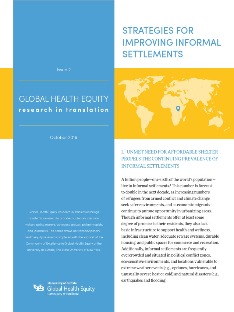 Strategies For Improving Informal Settlements | PDF