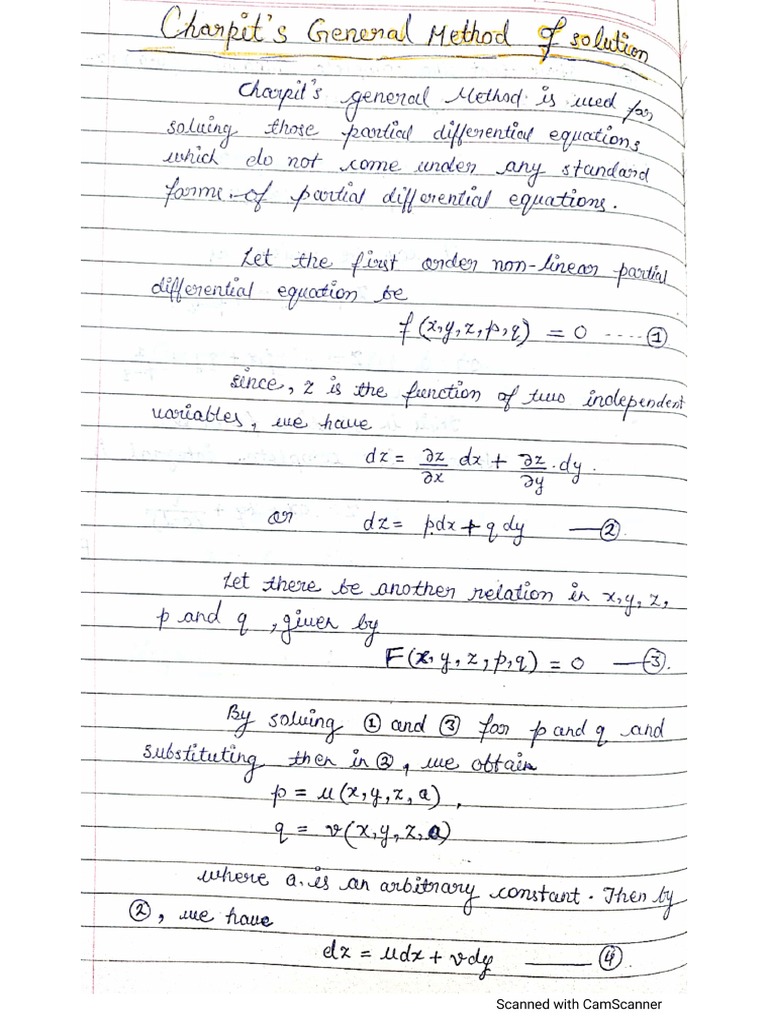 Charpit Method (PDE) | PDF