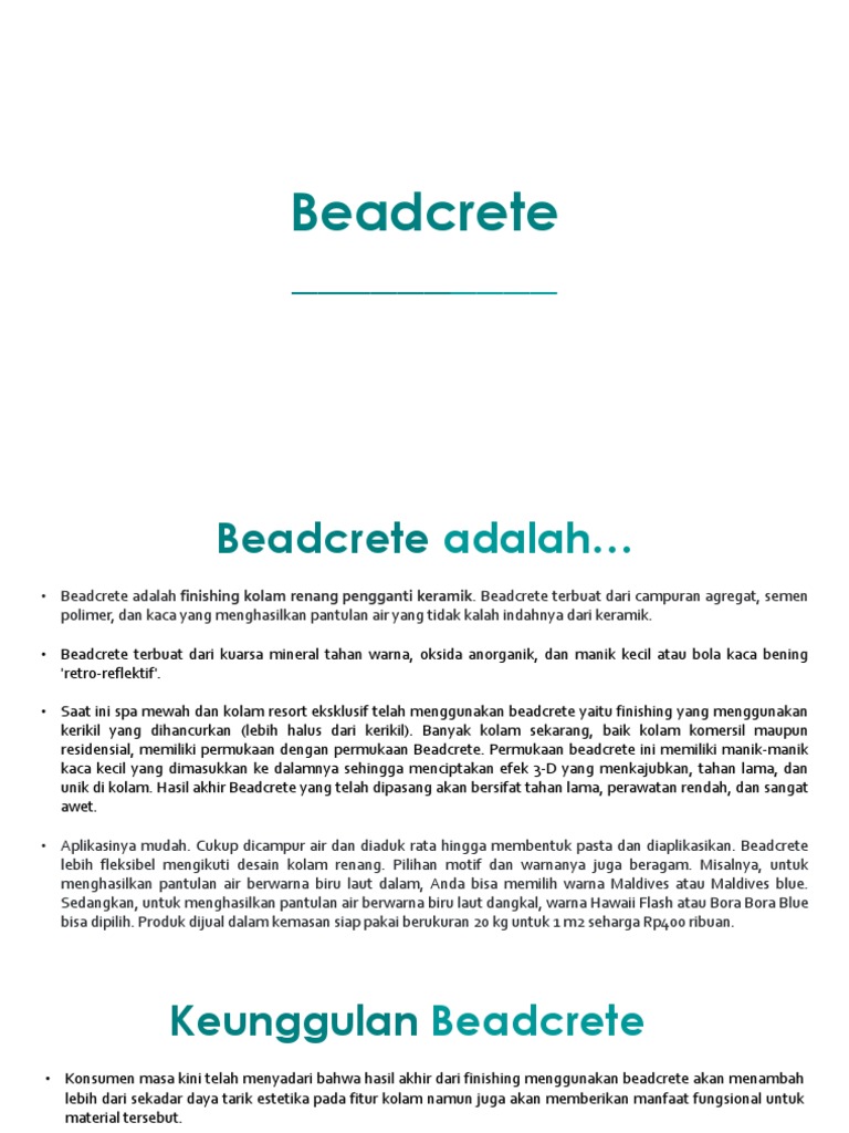 Beadcrete | PDF | Griya & Taman