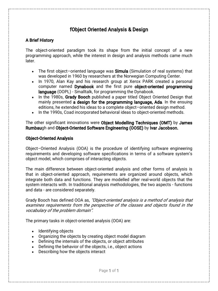 Object-Oriented Design Guide | PDF