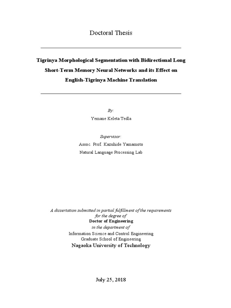 Doctoral Thesis | PDF | Part Of Speech | Word