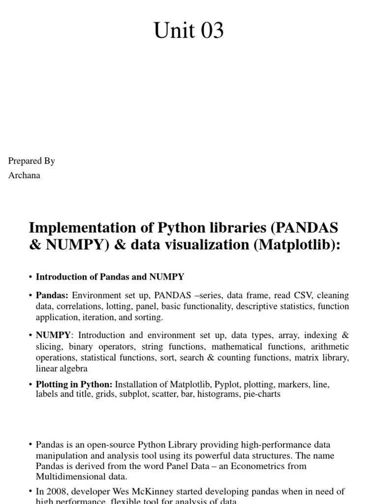 Pandas & Numpy | PDF Pandas & Numpy | PDF