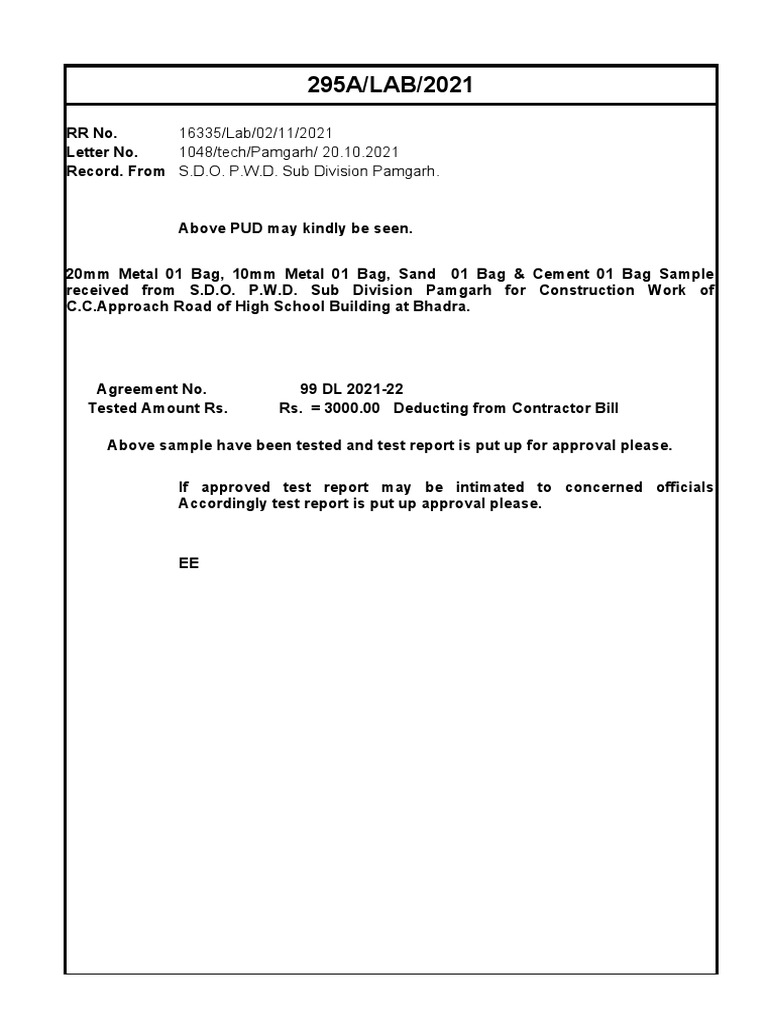 Marshal Geo Test Laboratory | PDF