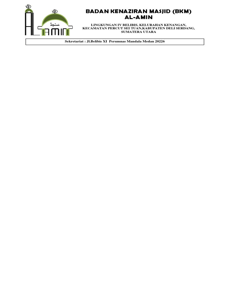 Kop Surat BKM Al Amin | PDF