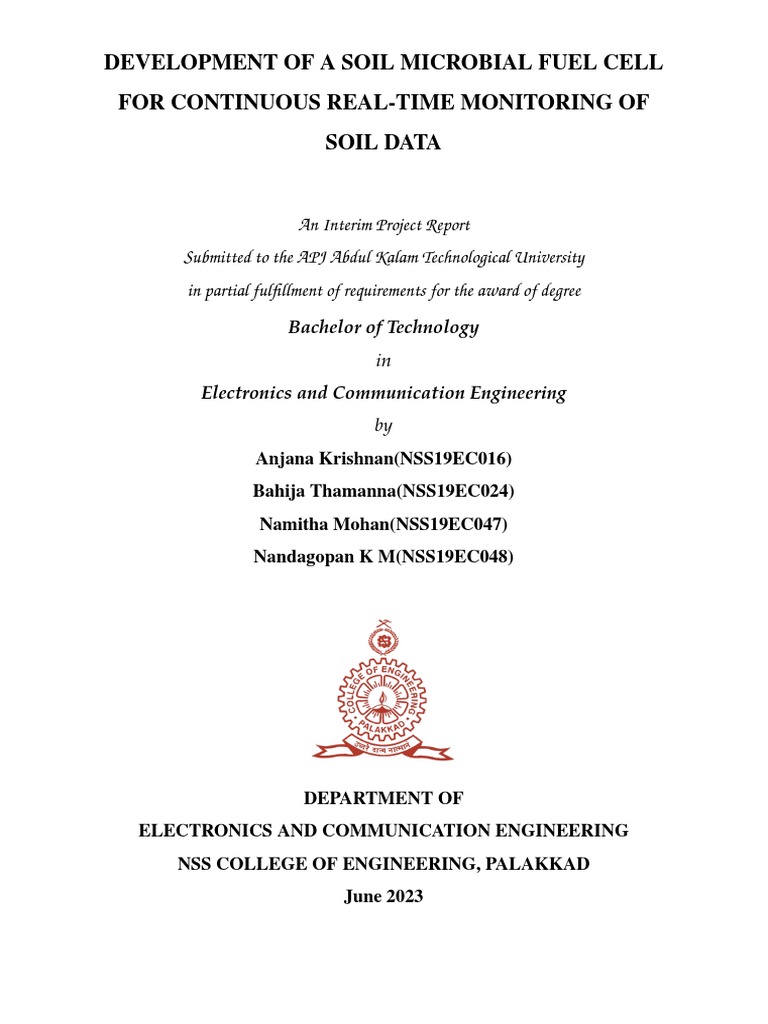 Development of A Soil Microbial Fuel Cell For Continuous Real Time ...