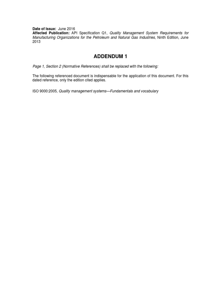 Petroleum Industry Quality Update | PDF