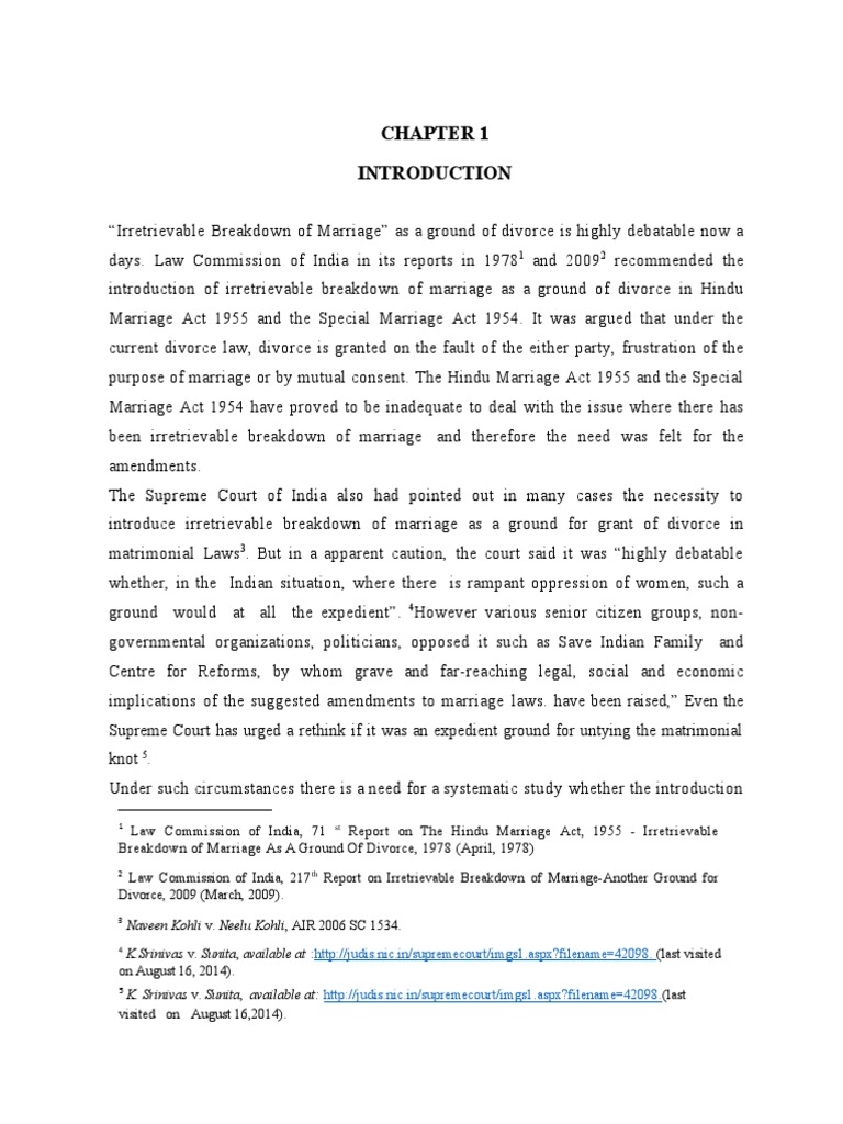 Chapter 1 Varun 1 Pdf Divorce Marriage