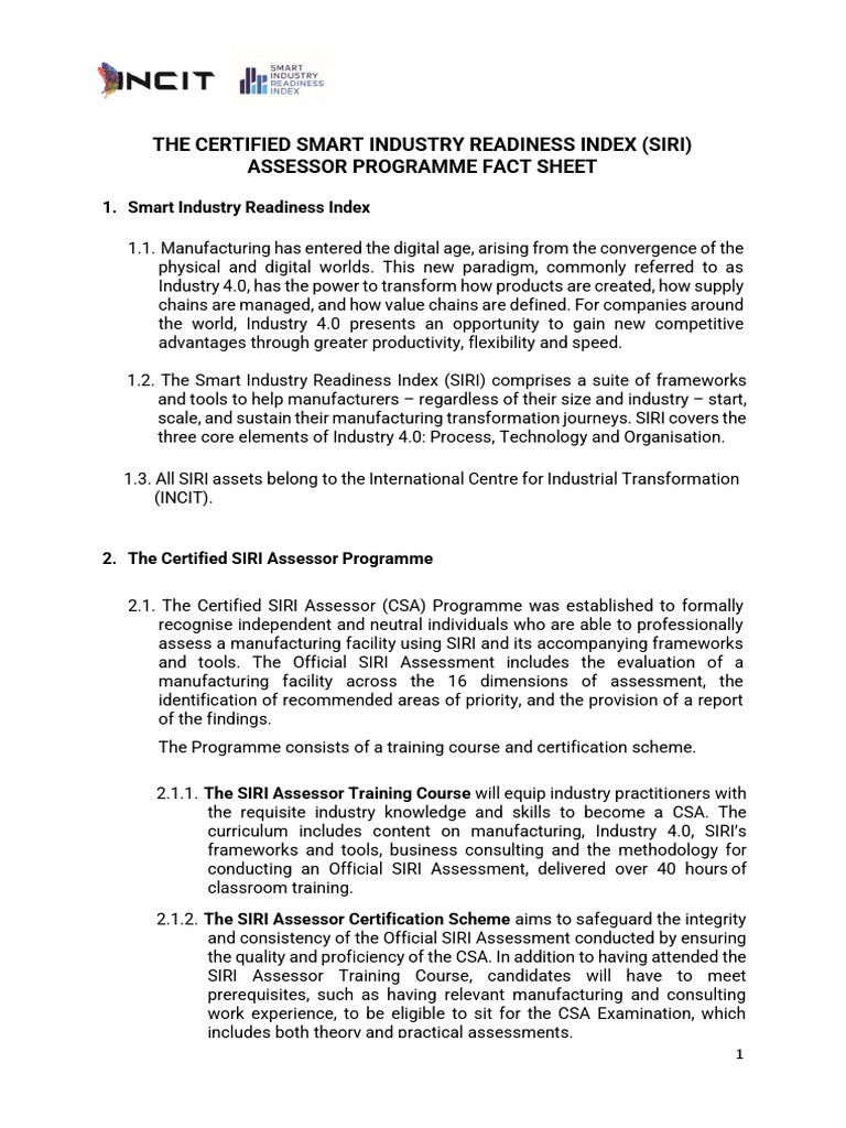 Csa Programme Factsheet | PDF