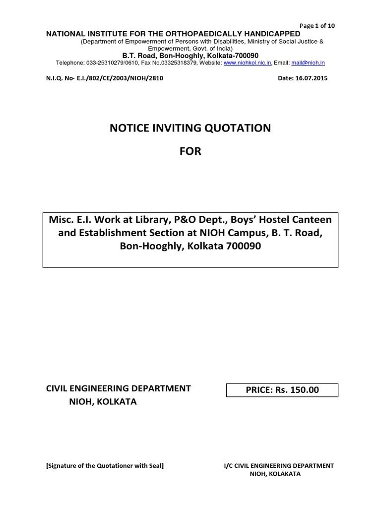 Engineering Quotation Example in PDF | PDF