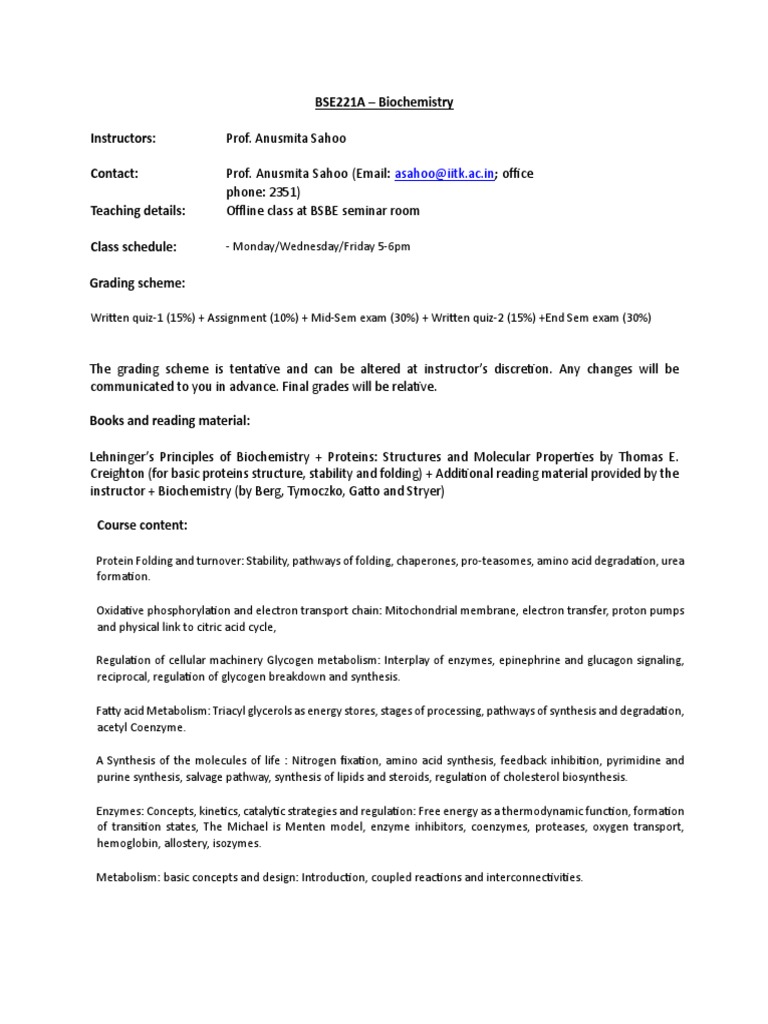 BSE221 Handout 2023 Anusmita | PDF