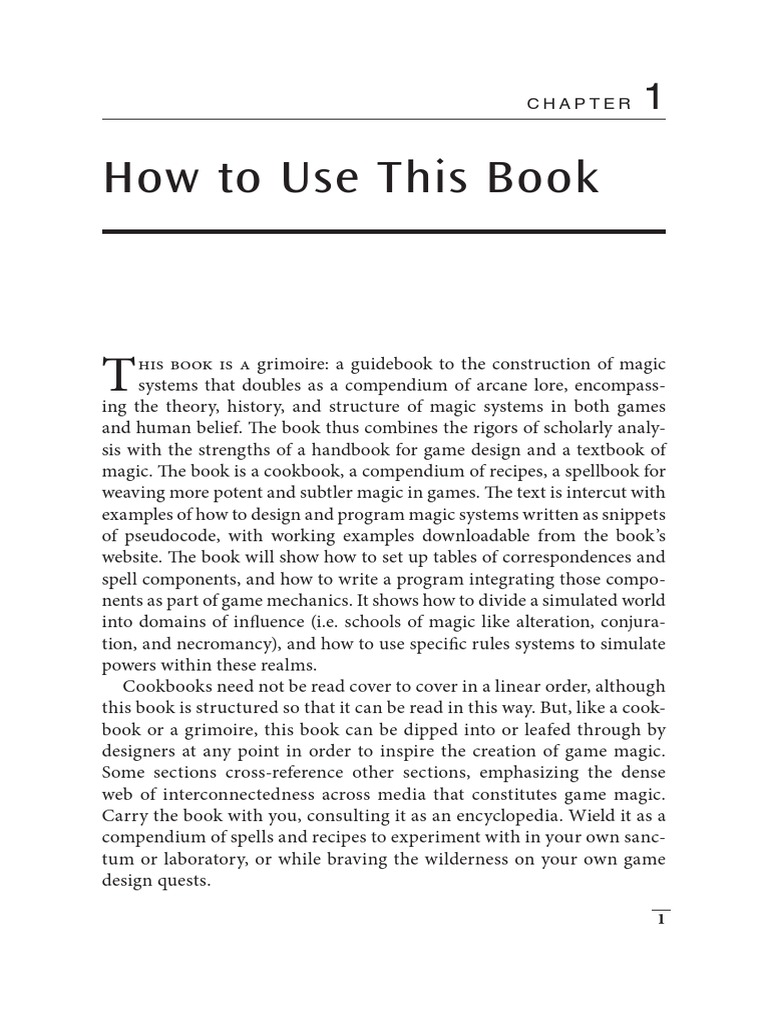 A Designers Guide To Magic Systems in Theory and Practice | PDF