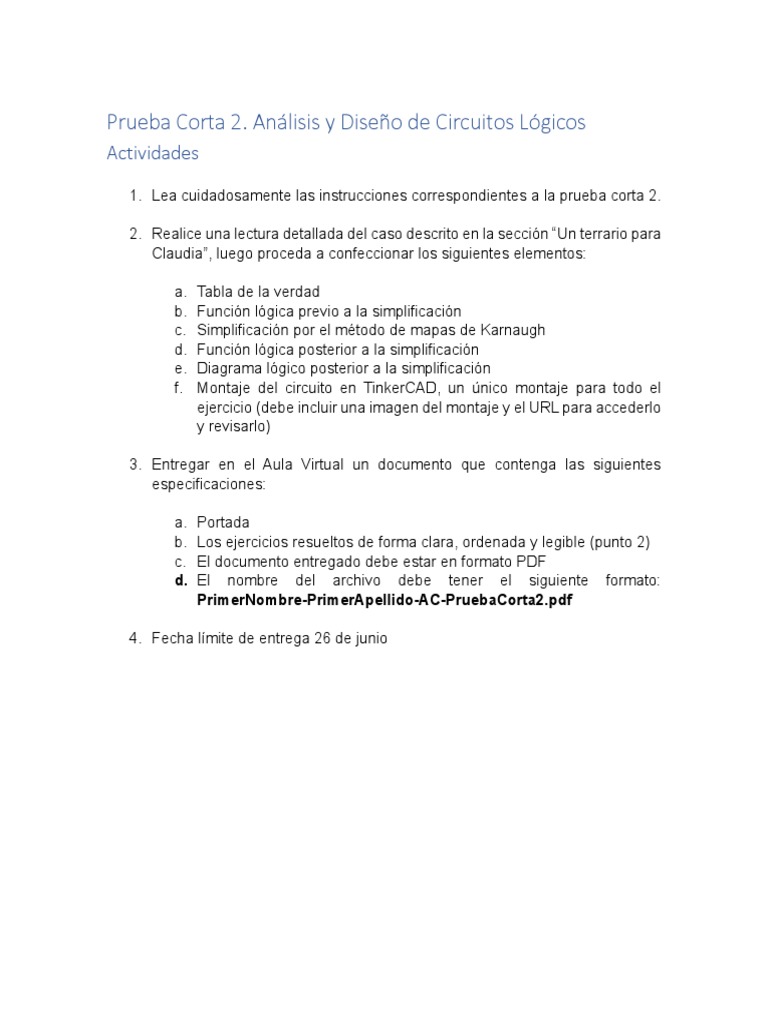 Prueba Corta 2 - Instrucciones | PDF | Ciencias de la Computación ...